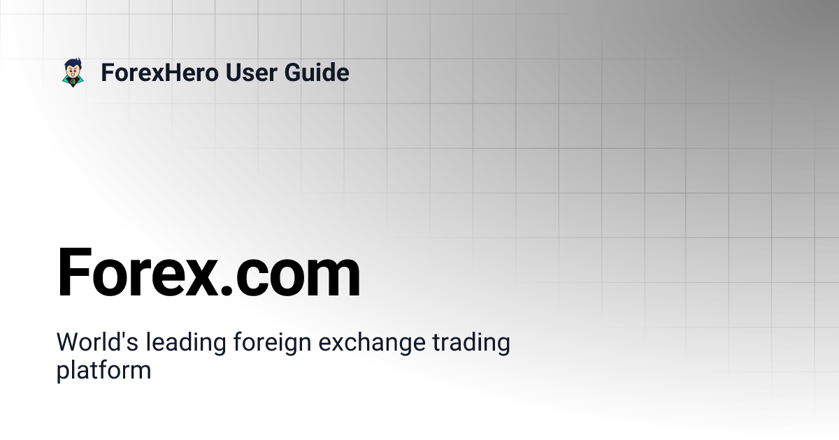Forex.com | ForexHero User Guide